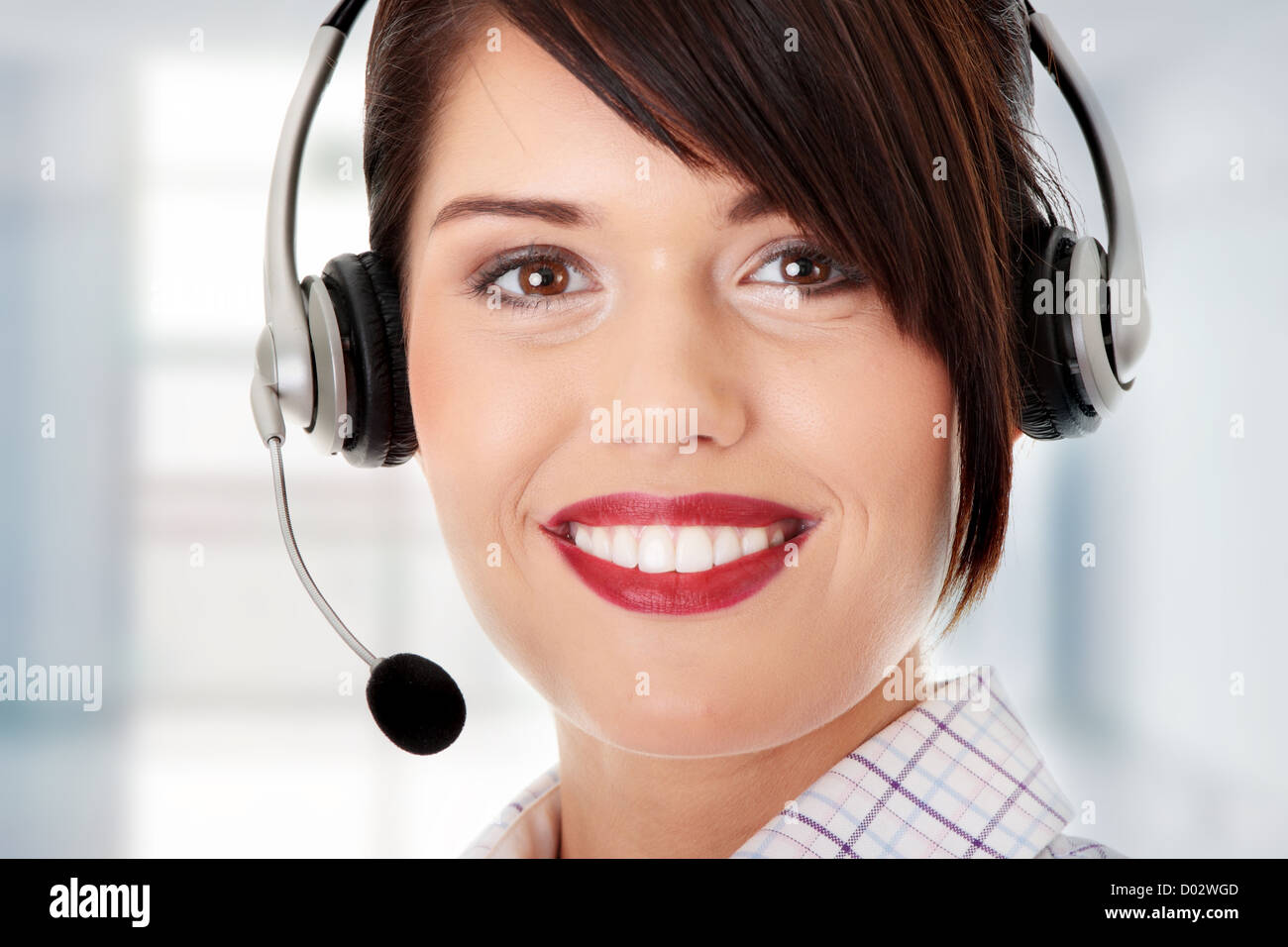 Call center woman Stock Photo - Alamy