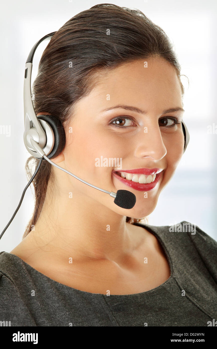 Call center woman Stock Photo - Alamy
