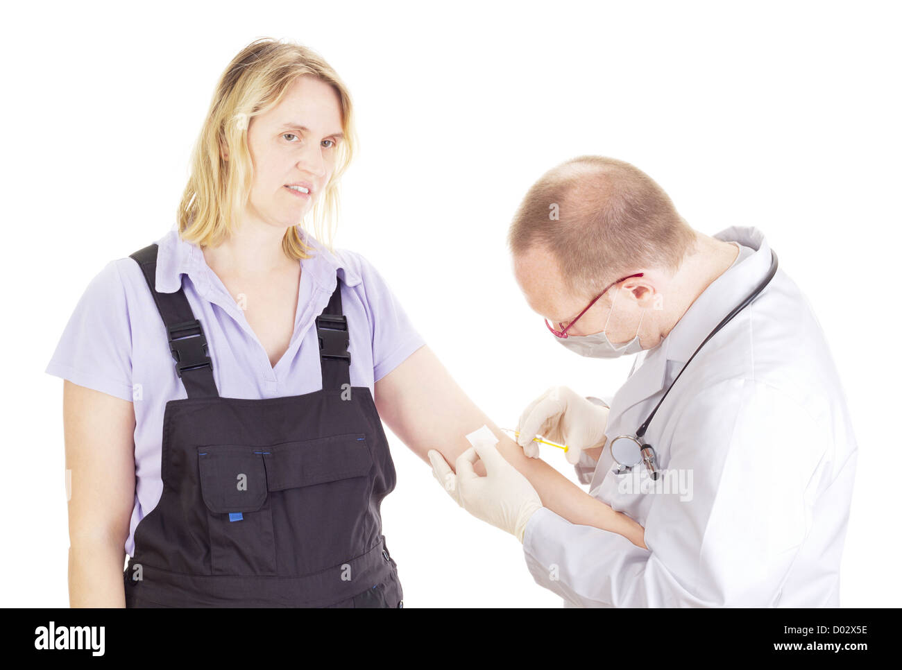 Doctor man patient blood Cut Out Stock Images & Pictures - Alamy