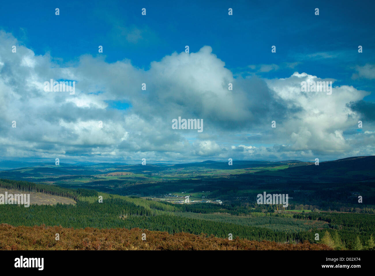 Deeside from Scolty Hill, Banchory, Aberdeenshire Stock Photo - Alamy