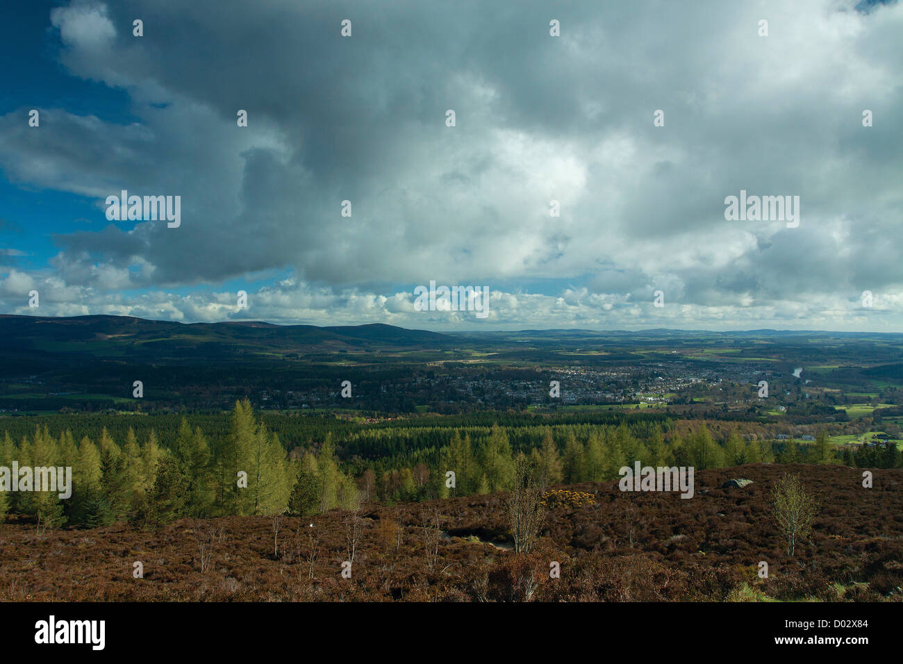 Banchory from Scolty Hill, Banchory, Aberdeenshire Stock Photo - Alamy