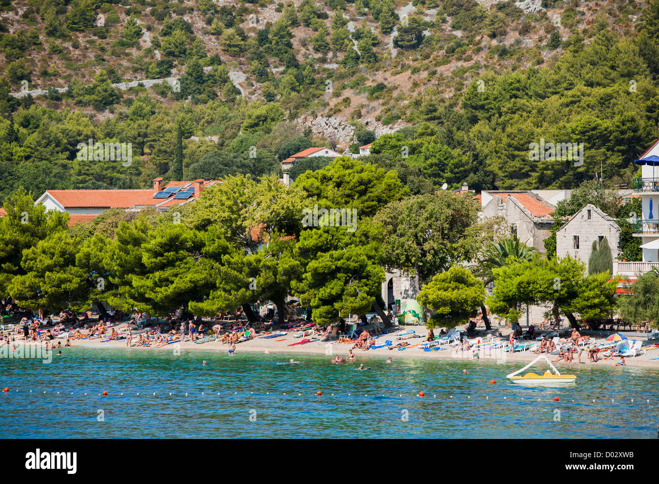 Beach of Drvenik town, Croatia Stock Photo - Alamy