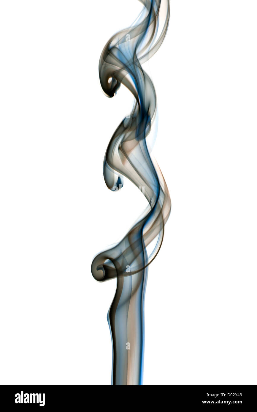 Abstract smoke shapes over a white background Stock Photo - Alamy