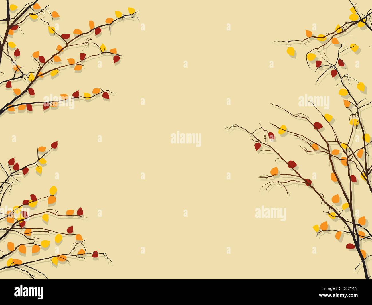 Background illustration with autumn rees and shadow Stock Photo - Alamy