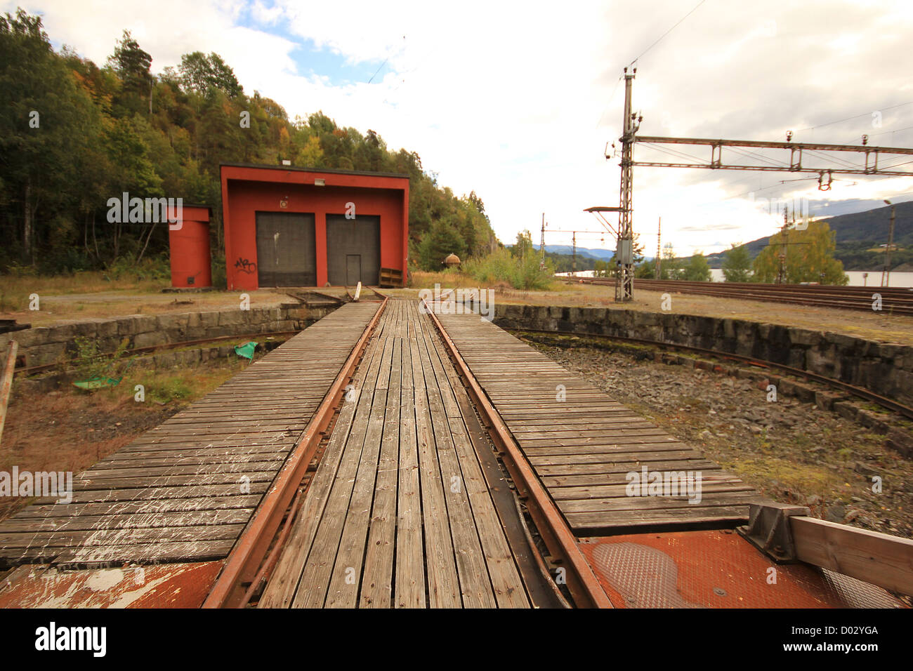 Abandoned railroad station in Notodden, south Norway Stock Photo - Alamy