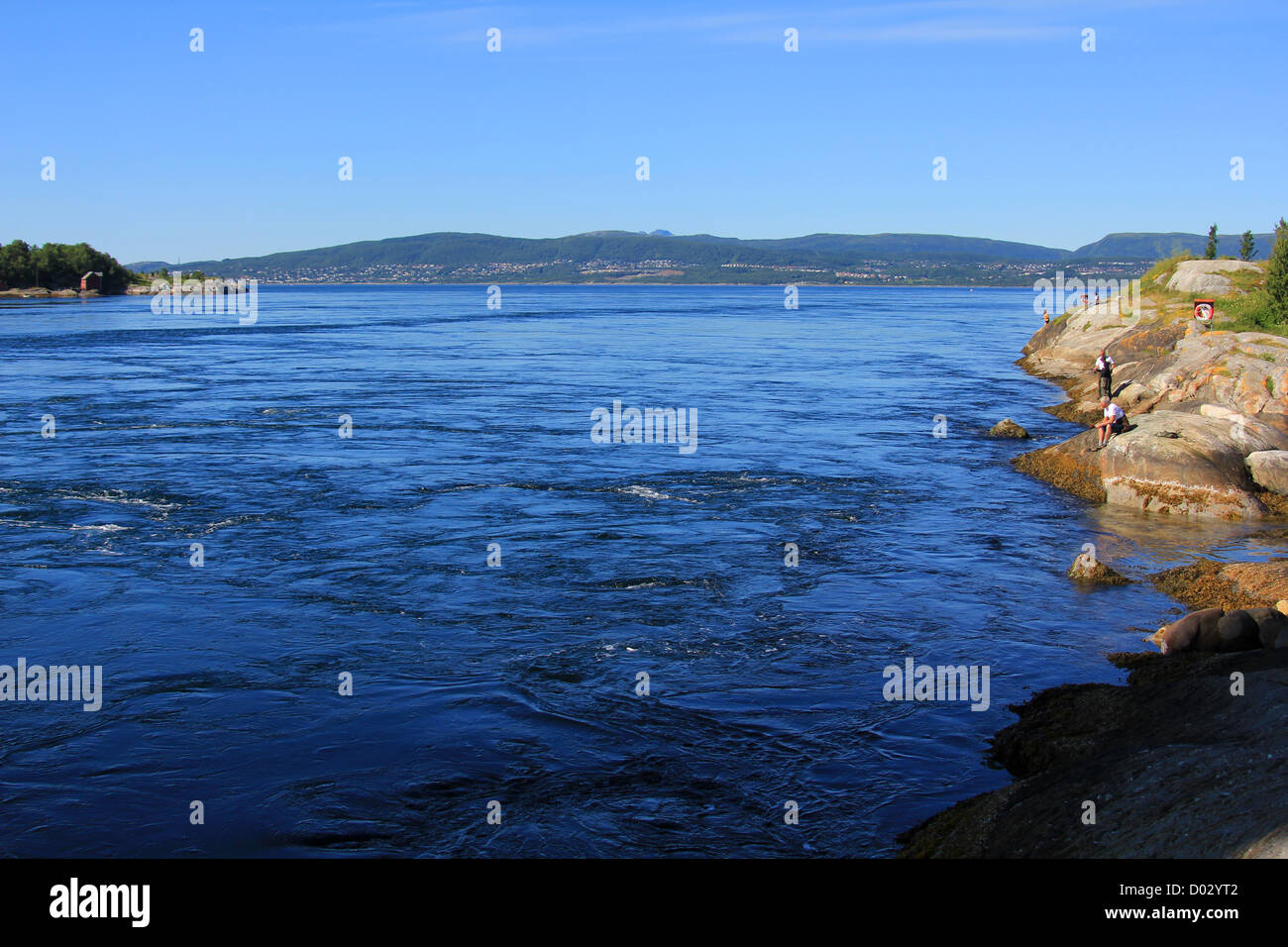 Saltstraumen in north Norway, People are fishing Stock Photo - Alamy