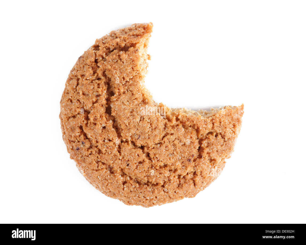 A cookie bitten off isolated on the white Stock Photo - Alamy