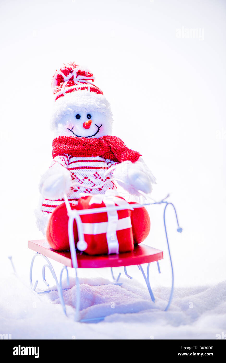 Snowman On Sled High Resolution Stock Photography and Images - Alamy