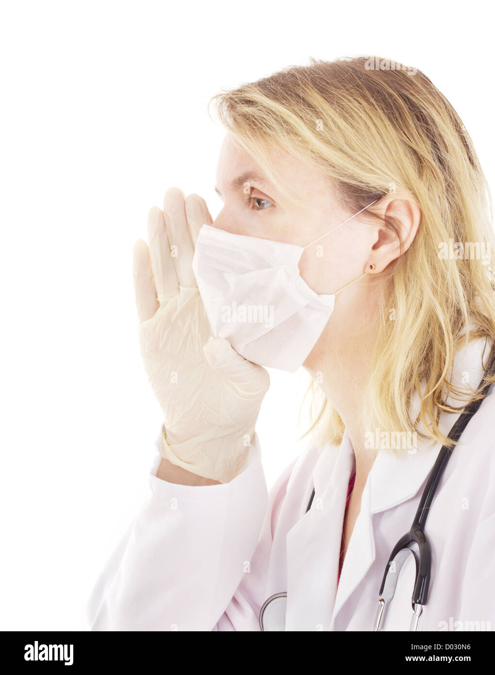Medical doctor saying something Stock Photo - Alamy