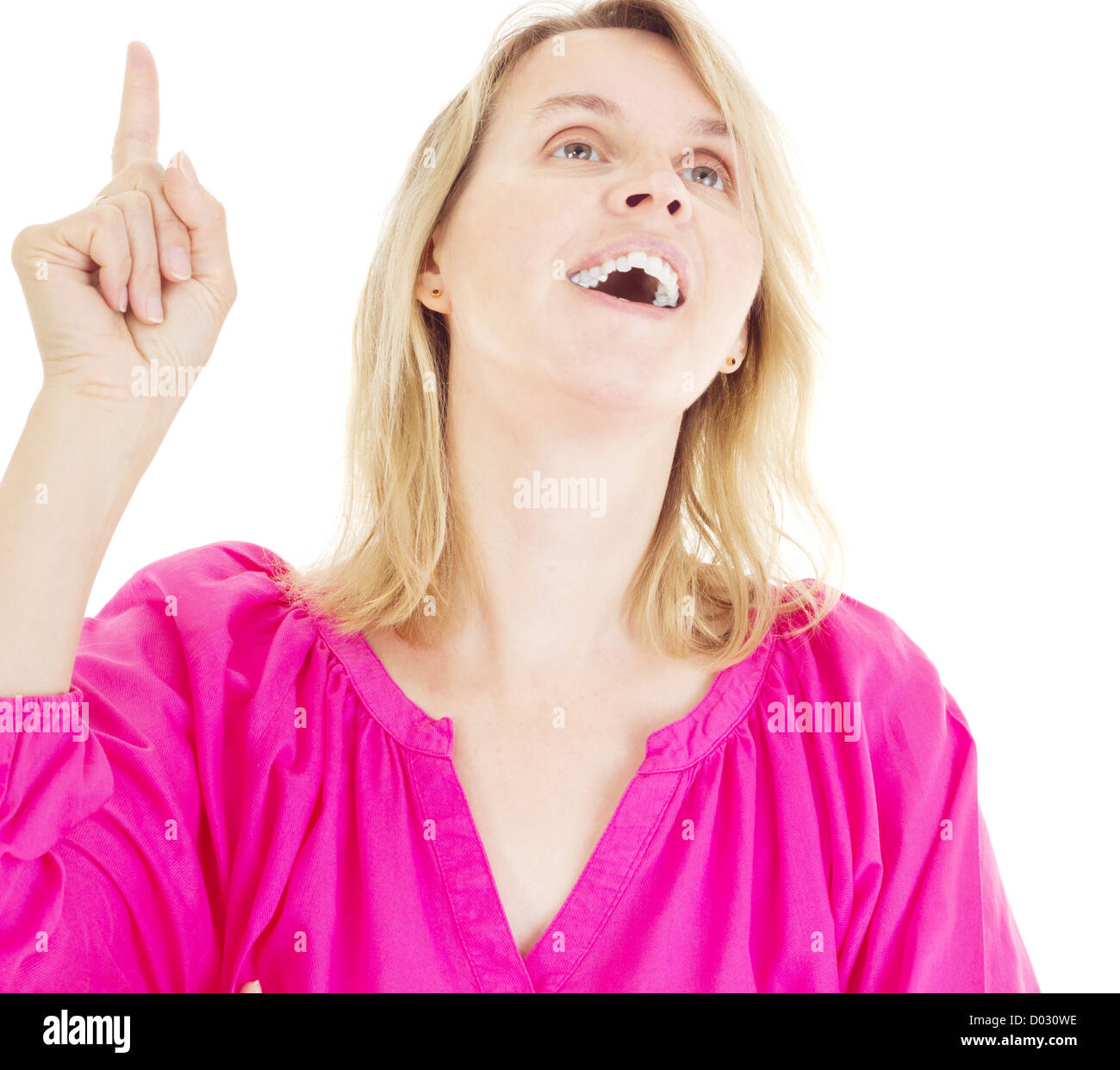 Woman thinking about a solution Stock Photo - Alamy