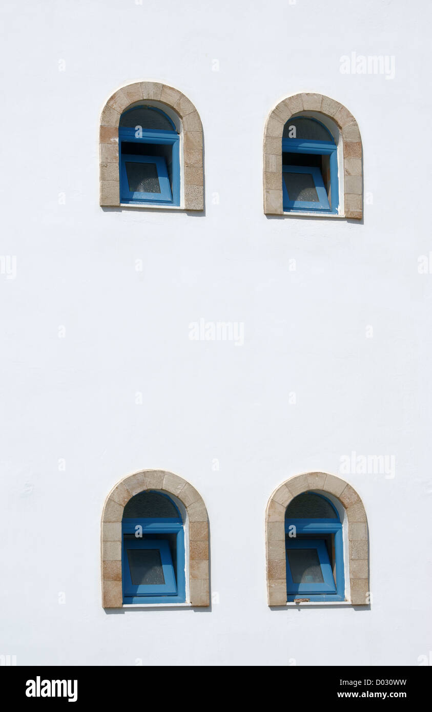 four windows, Greece Stock Photo - Alamy
