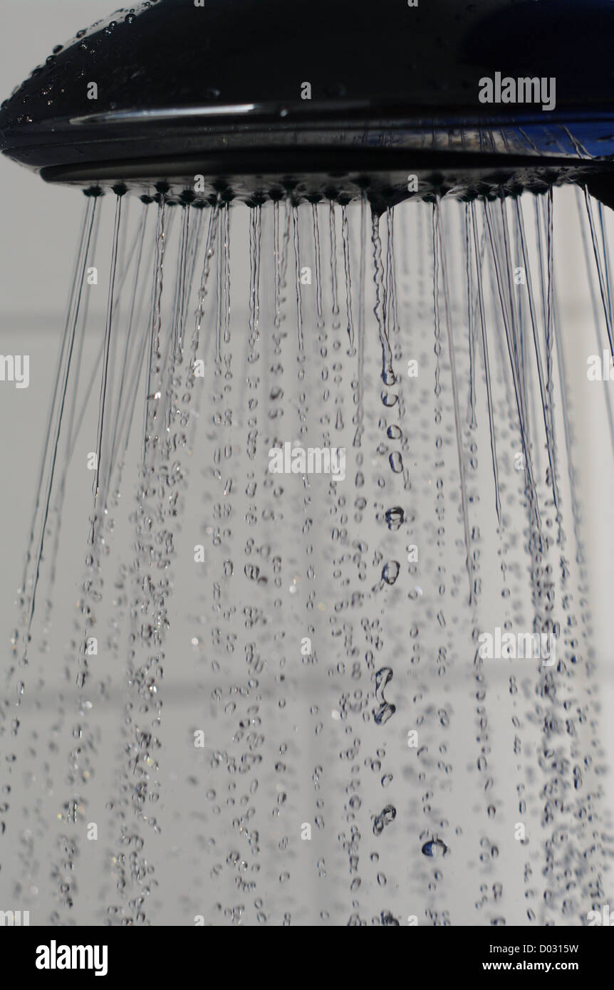 water drops falling from a shower indoors Stock Photo - Alamy