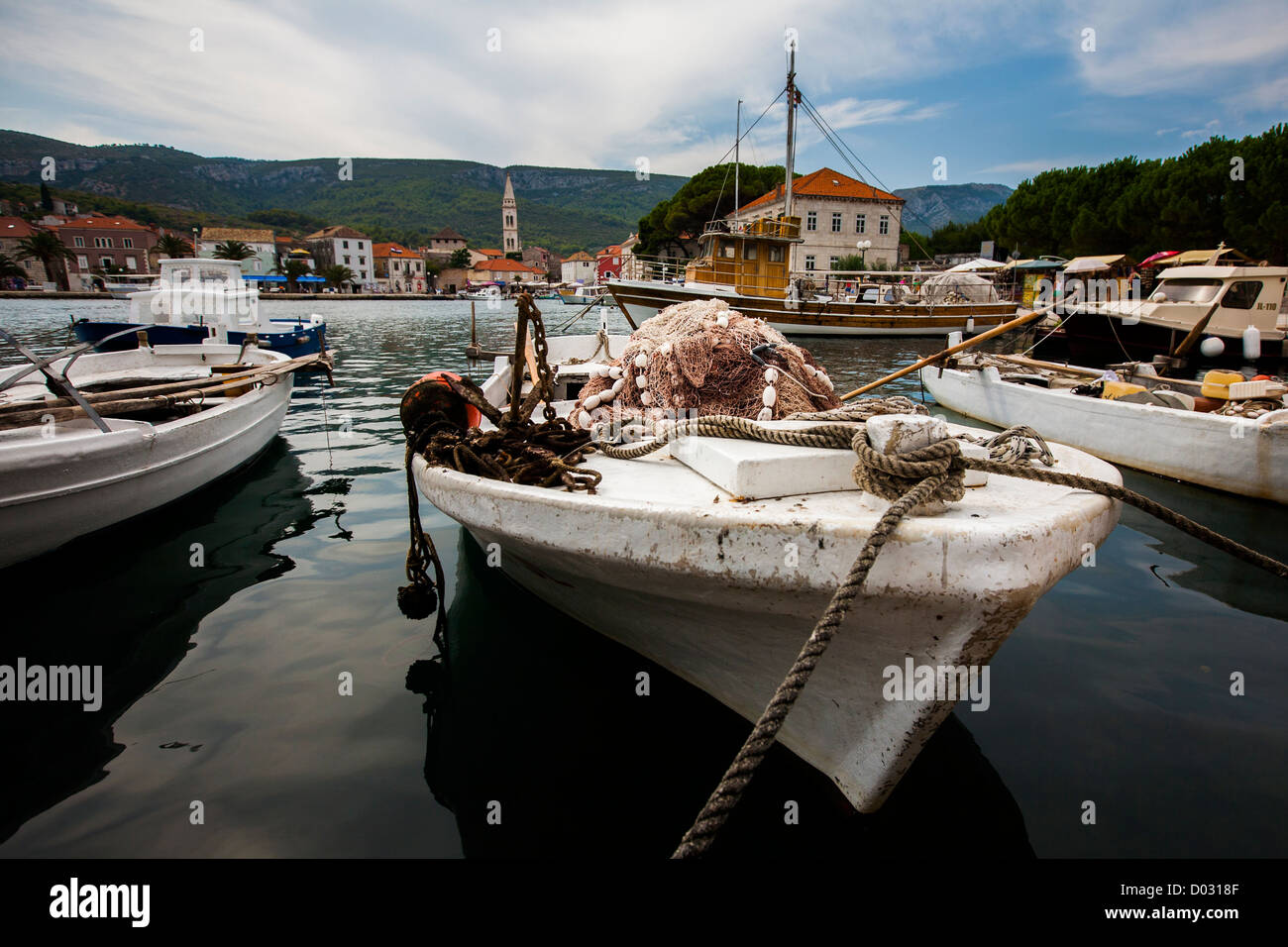 Port of Jelsa on Hvar island, Croatia, Europe, 2012 Stock Photo - Alamy
