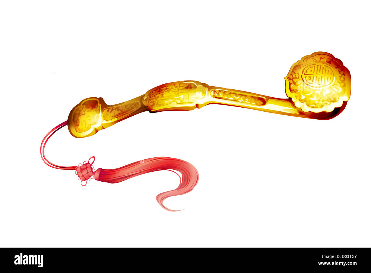 Gold Ruyi,Chinese traditional ornament Stock Photo - Alamy