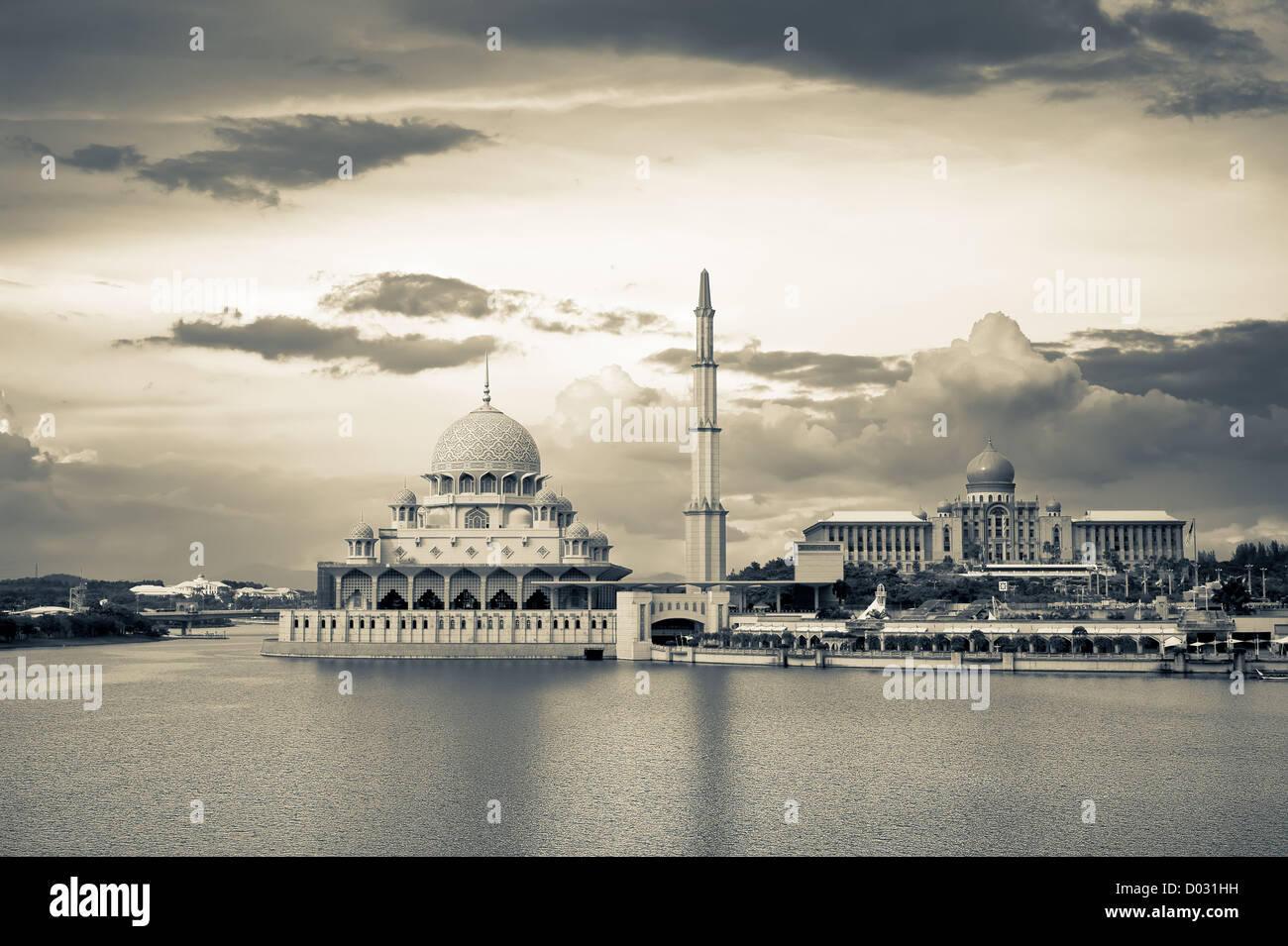 Religious architecture of Islam mosque in Putrajaya, Malaysia, Asia ...
