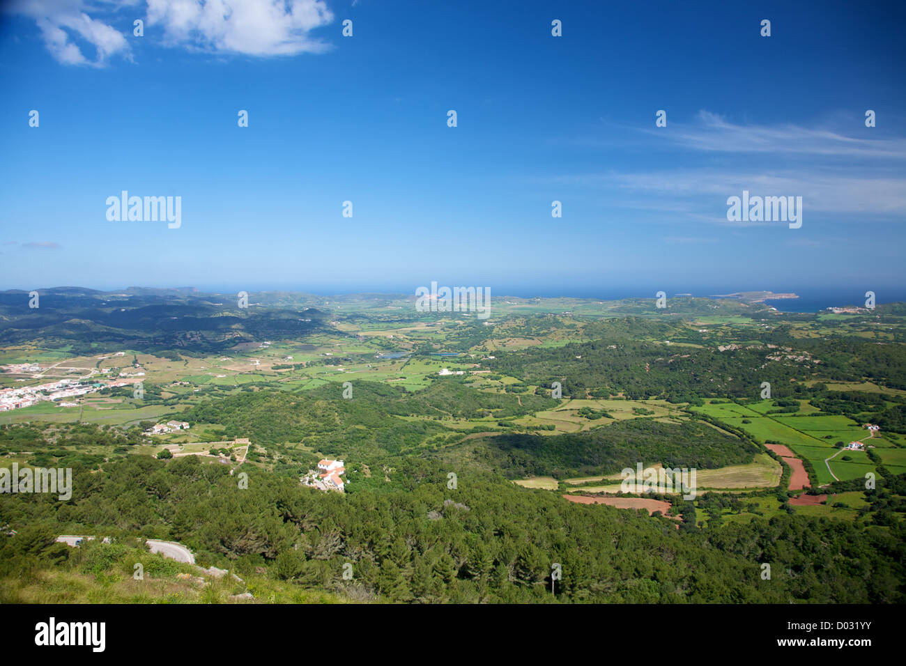 view from Toro Mountain at Menorca island in Spain Stock Photo - Alamy