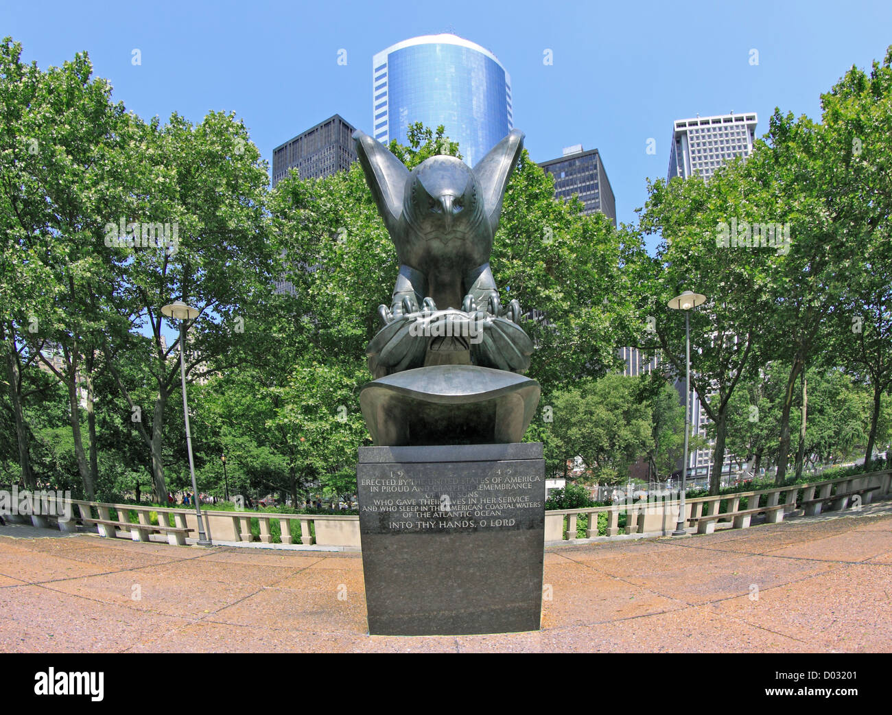 The East Coast World War II Memorial Battery Park New York City Stock ...