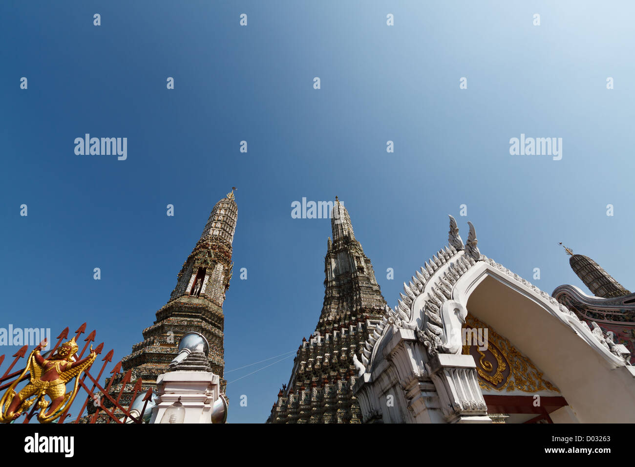 The main Stupa of the Temple Wat Arun in Bangkok, Thailand Stock Photo ...