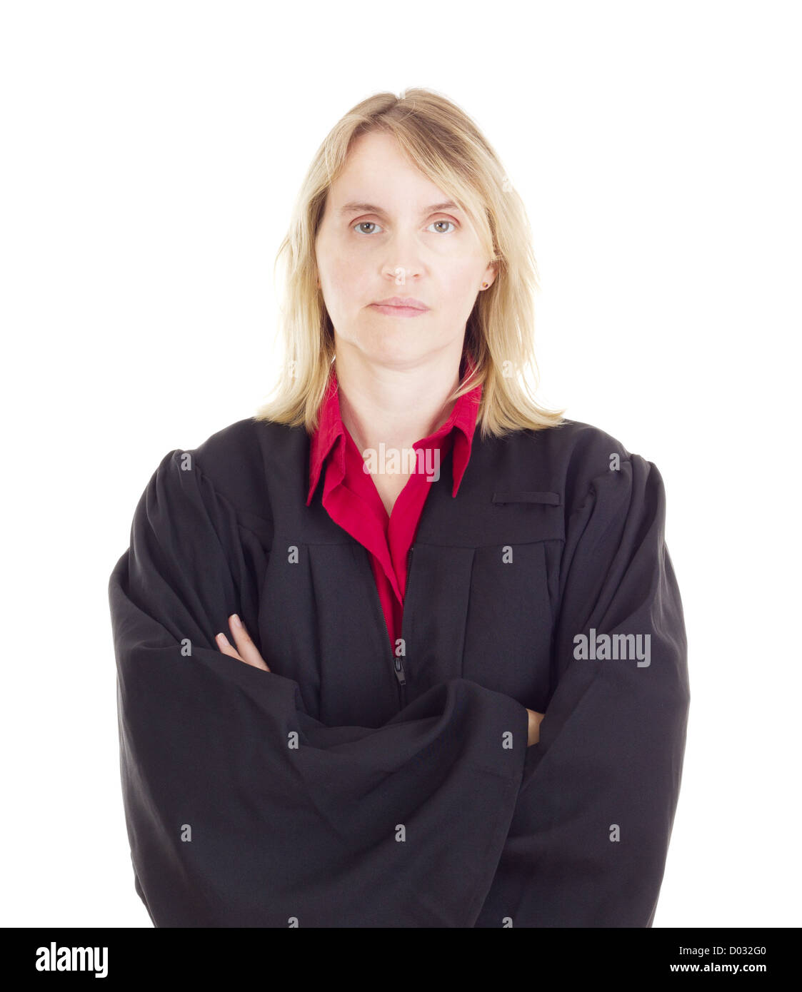 Woman in black judge robe hi-res stock photography and images - Alamy