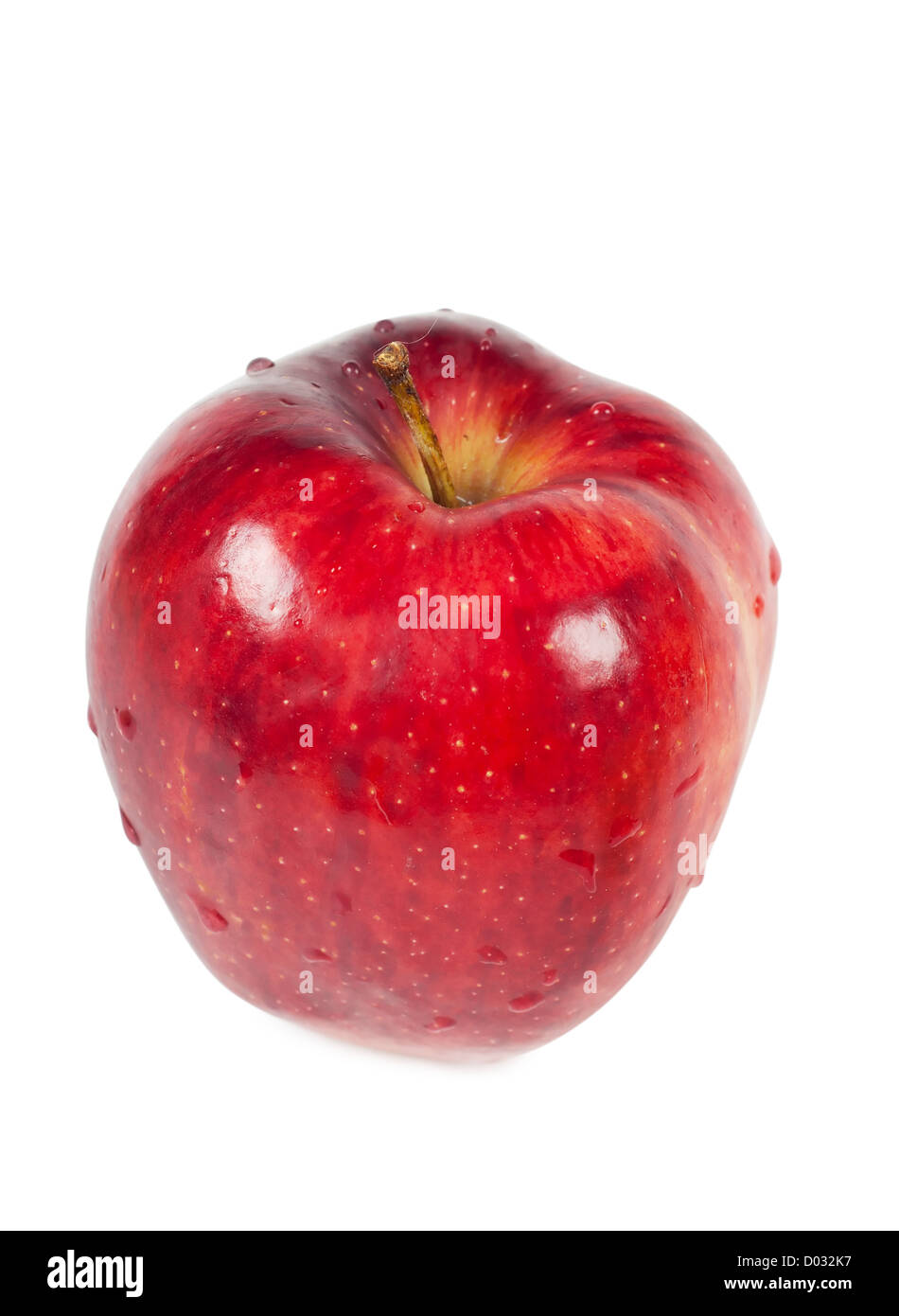 Big red apple isolated over white background Stock Photo - Alamy