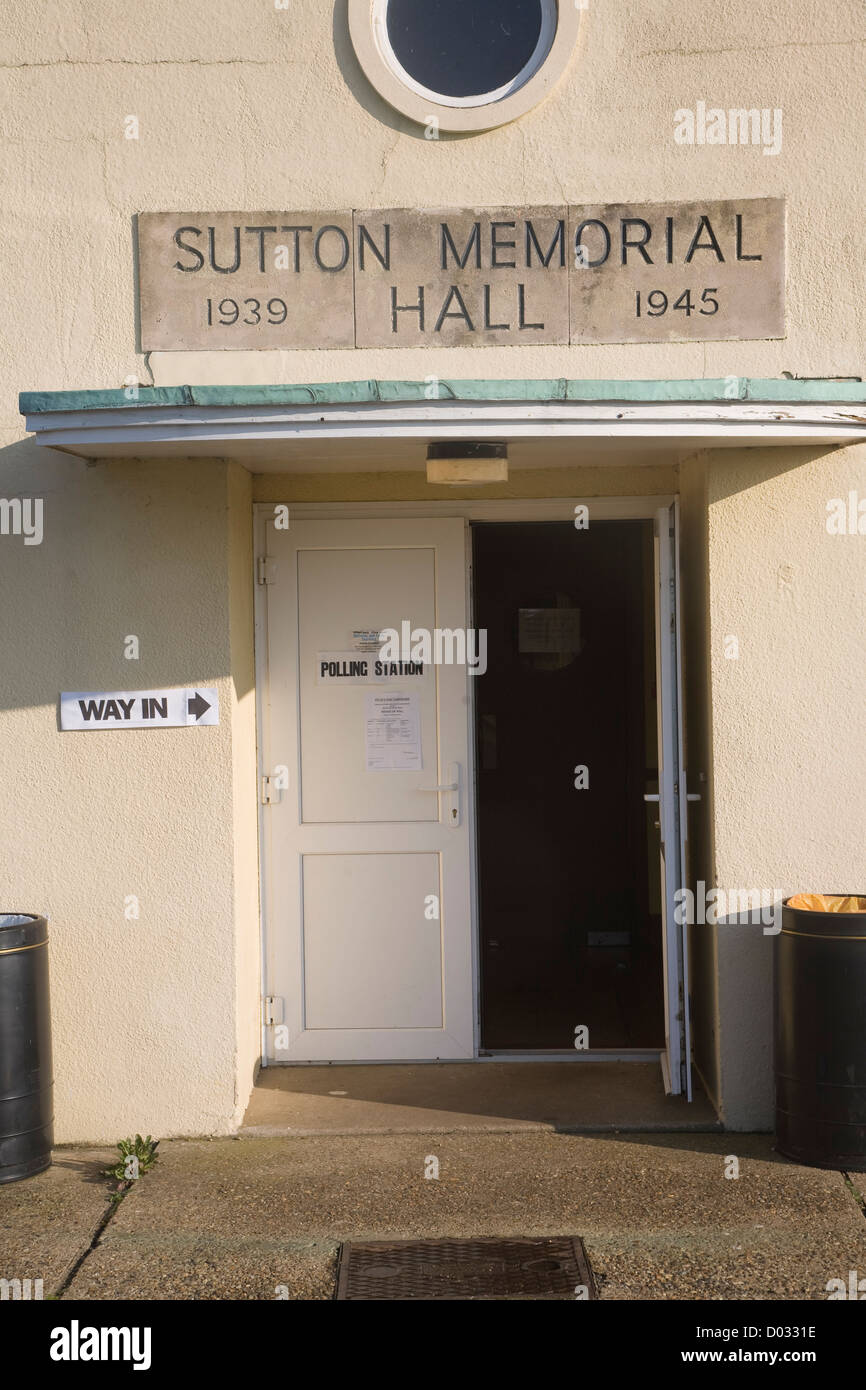 Sutton memorial hall 1939 1945 village hall polling station Sutton ...
