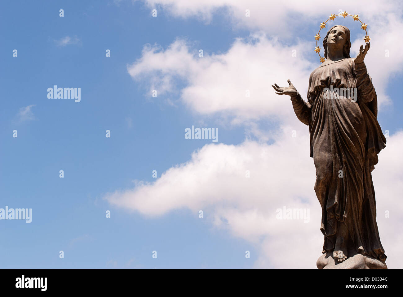 Statue of Santa Marija outside Mosta Parish Church, Malta, Europe Stock ...