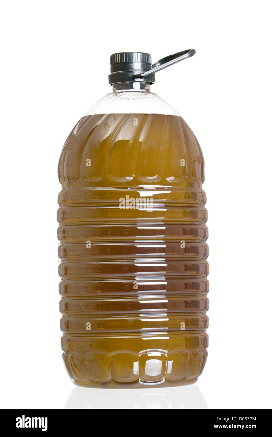 Big plastic oil´s container isolated on a over white background Stock ...