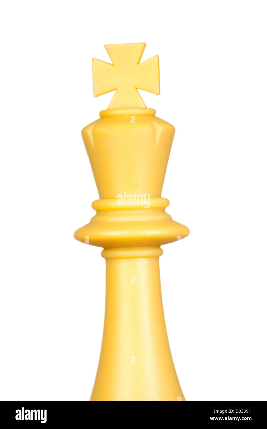 White king chess piece isolated on white background Stock Photo - Alamy