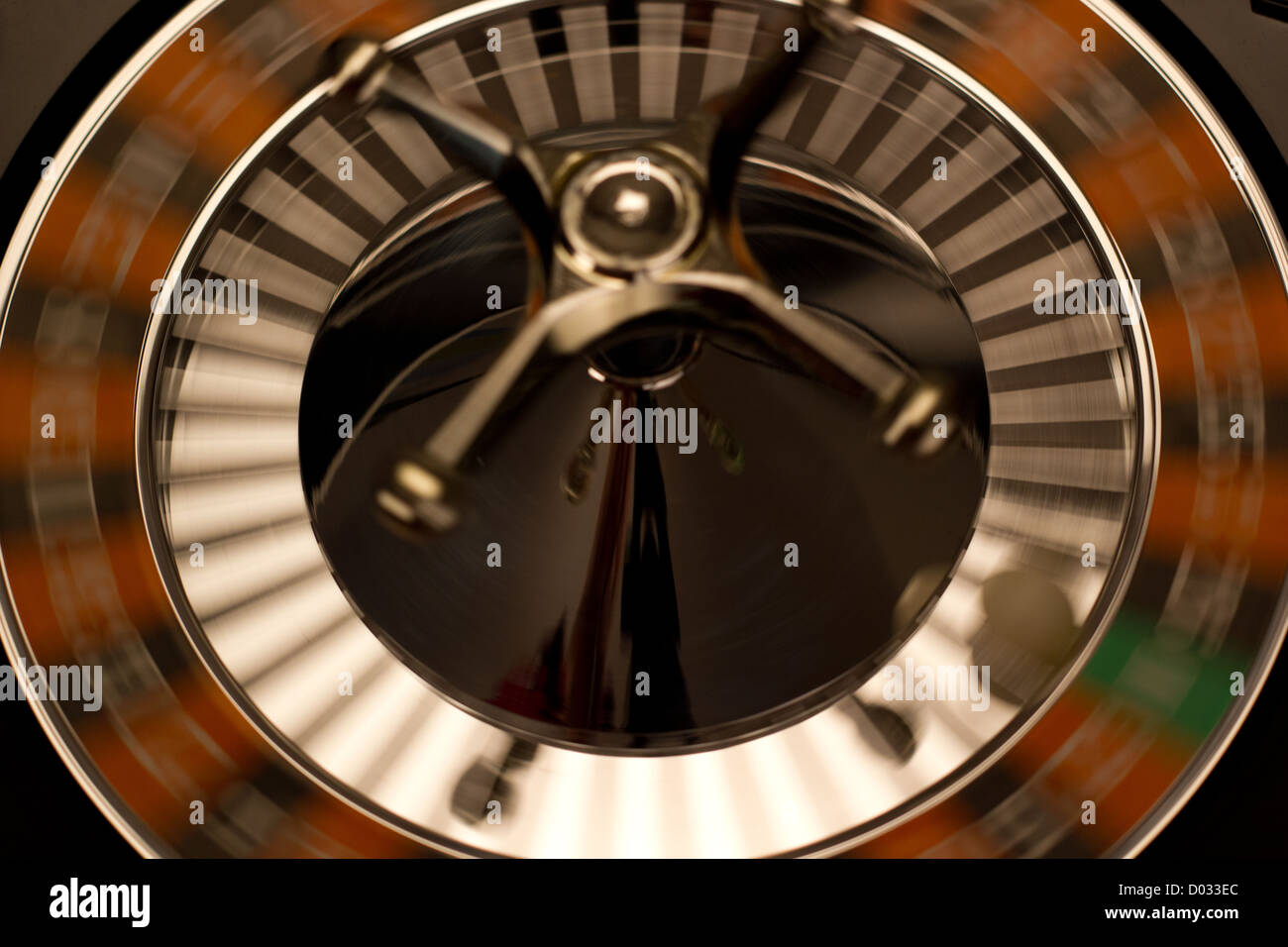 Spinning Roulette wheel with ball Stock Photo - Alamy