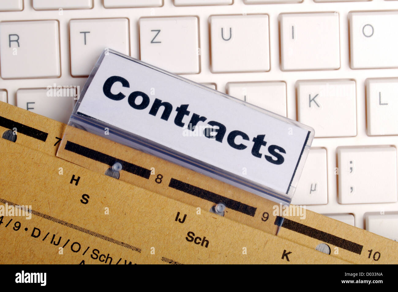 contract word on business folder showing trade or financial concept ...