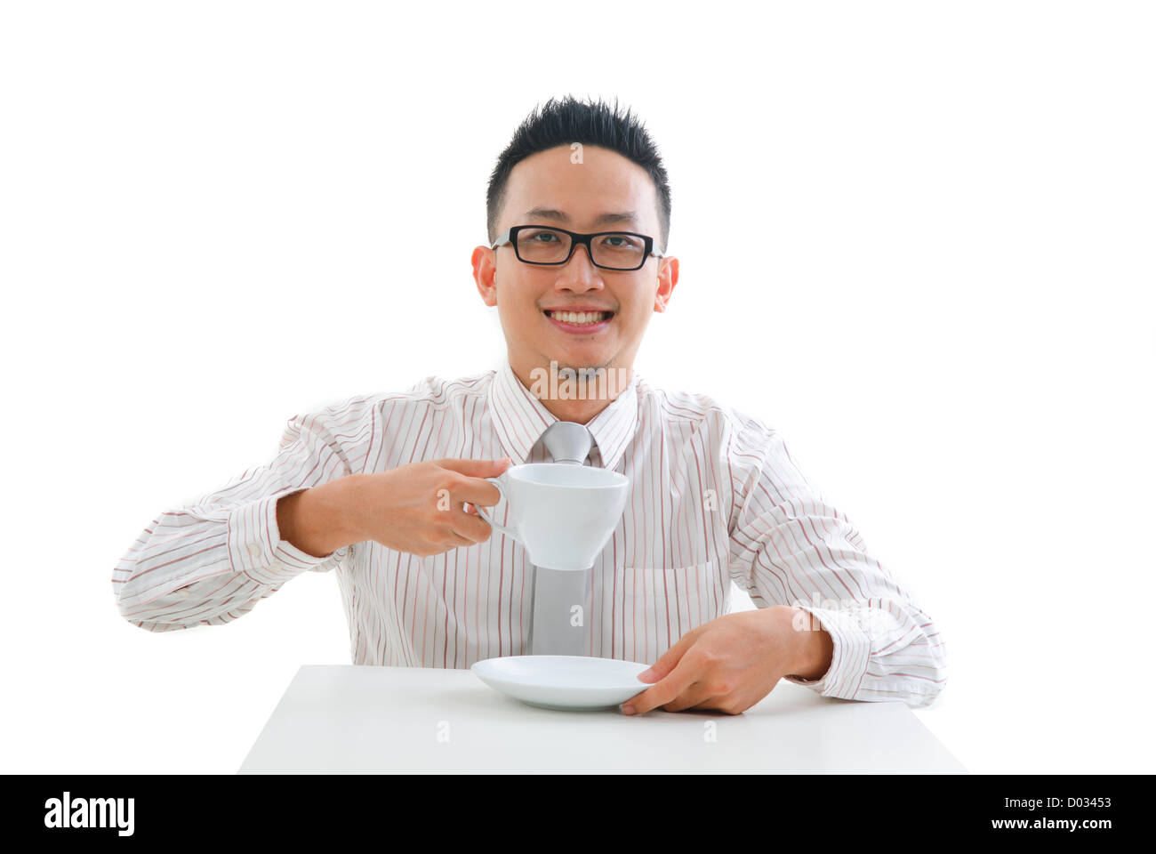 Asian Man Having Tea Break High Resolution Stock Photography and Images ...