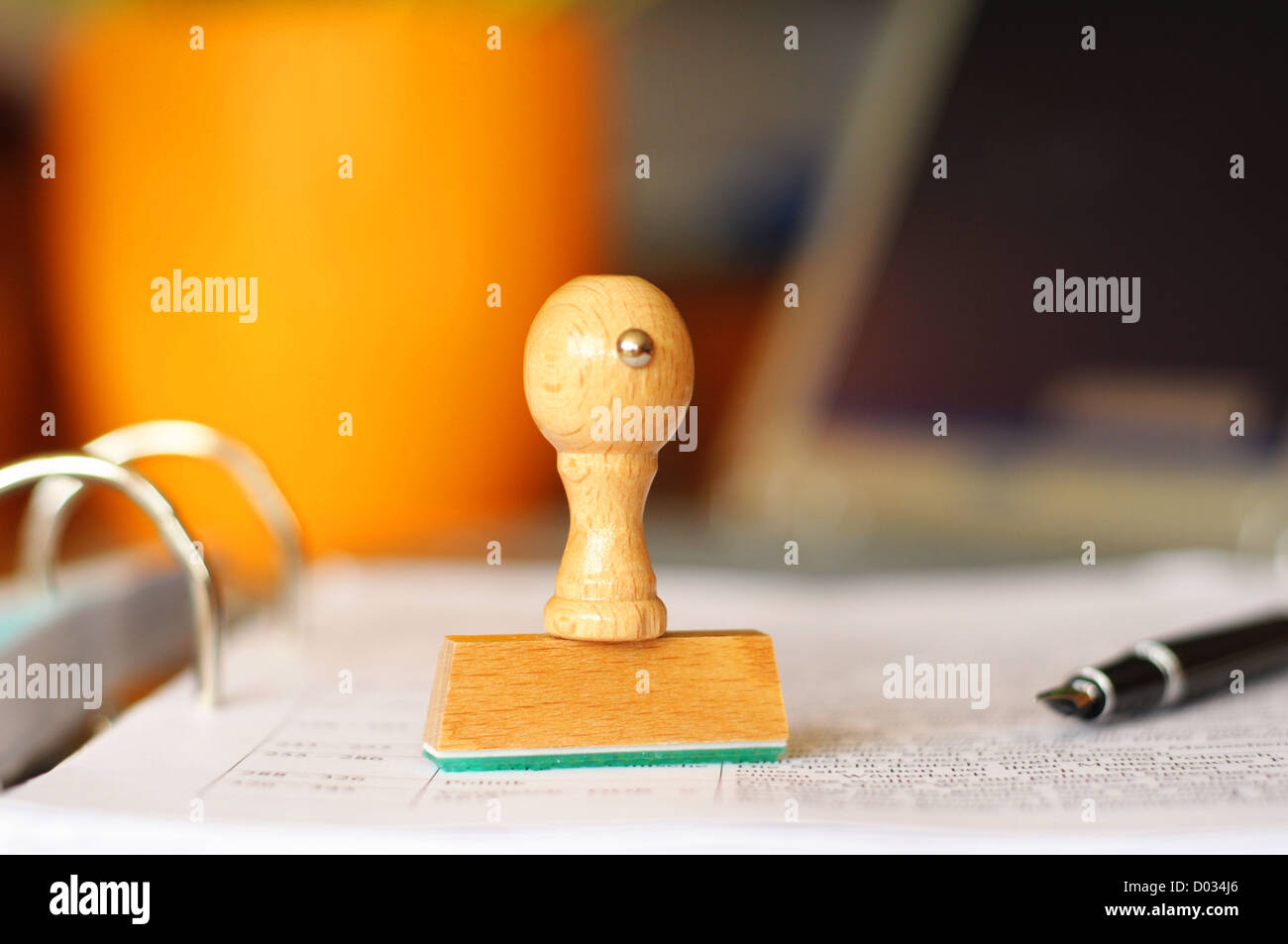 stamp in office showing bureaucracy concept with copyspace Stock Photo ...