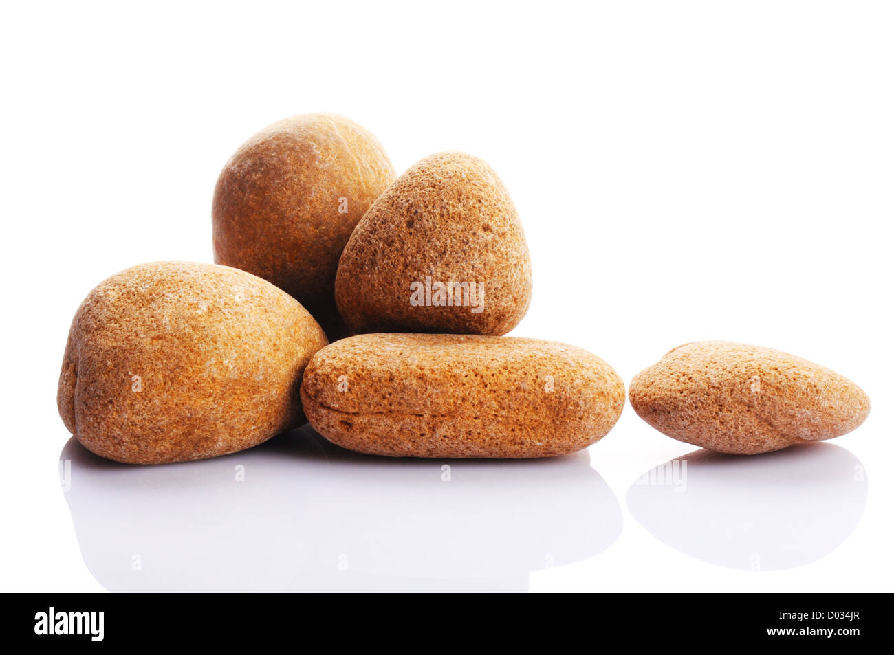 zen stones or pebbles showing spa concept isolated on white background ...