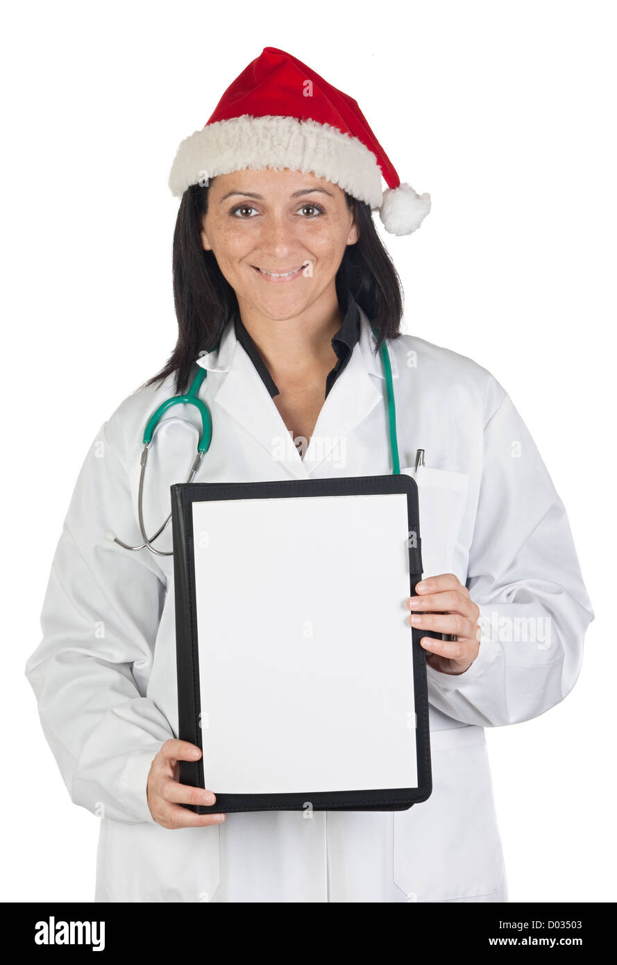 Attractive doctor woman christmas hat hi-res stock photography and ...