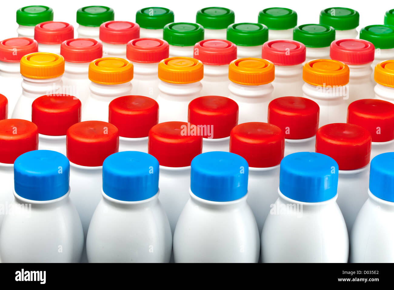 Numbers of milk bottles Stock Photo - Alamy