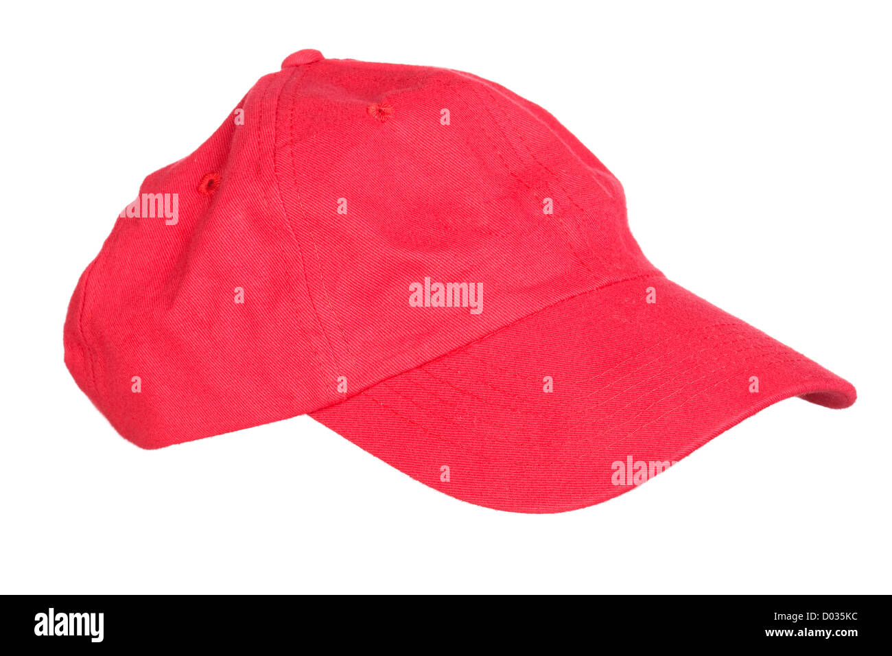 Red cap isolated on a over white background Stock Photo - Alamy