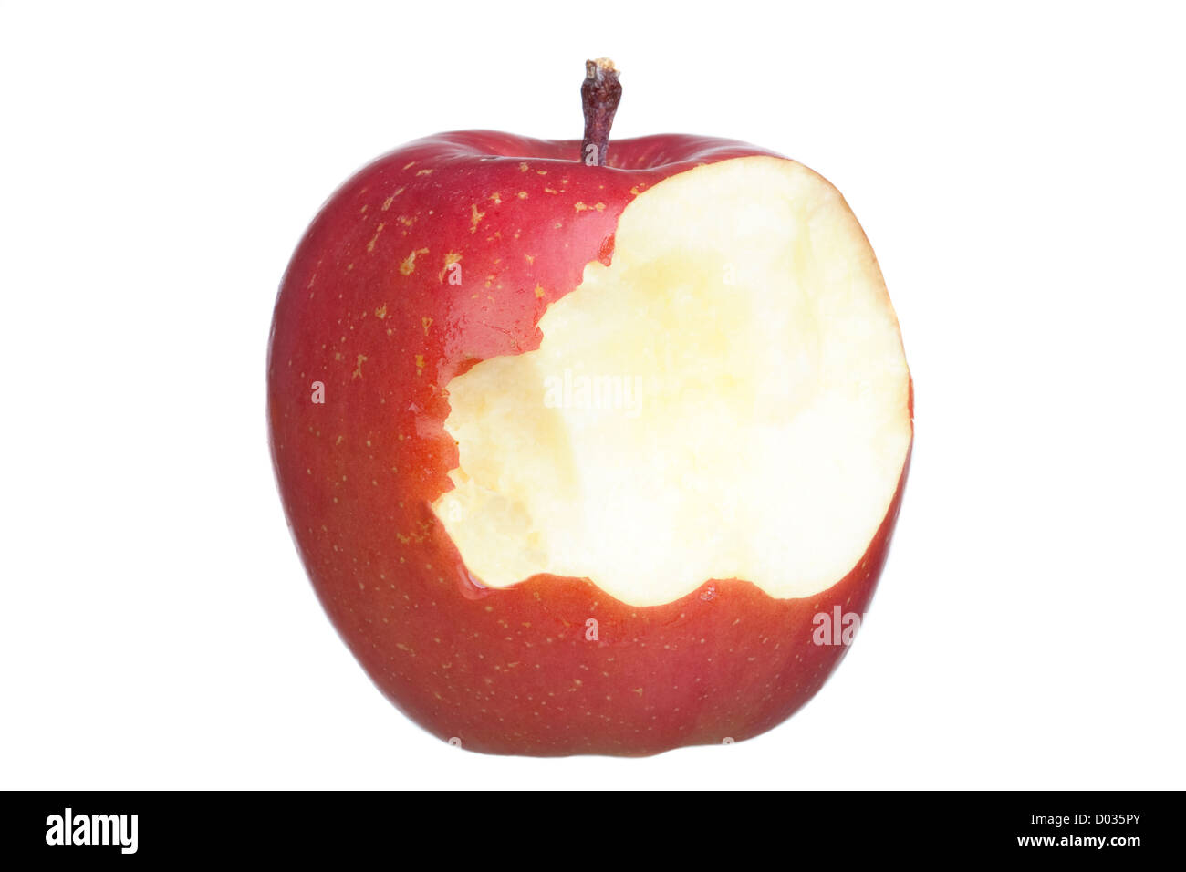 Red and bite apples isolated on white background Stock Photo - Alamy