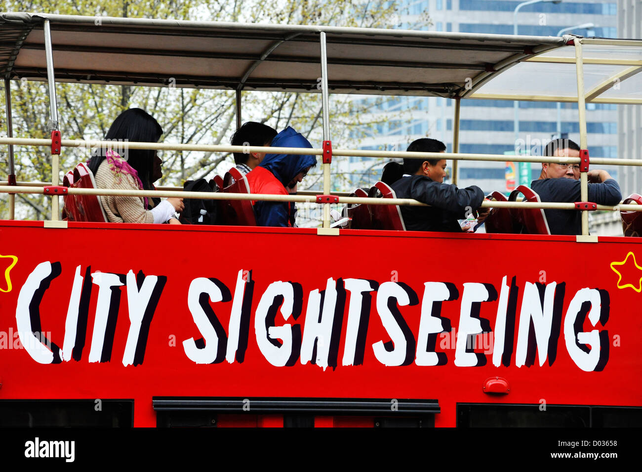Shanghai city sightseeing bus Stock Photo - Alamy