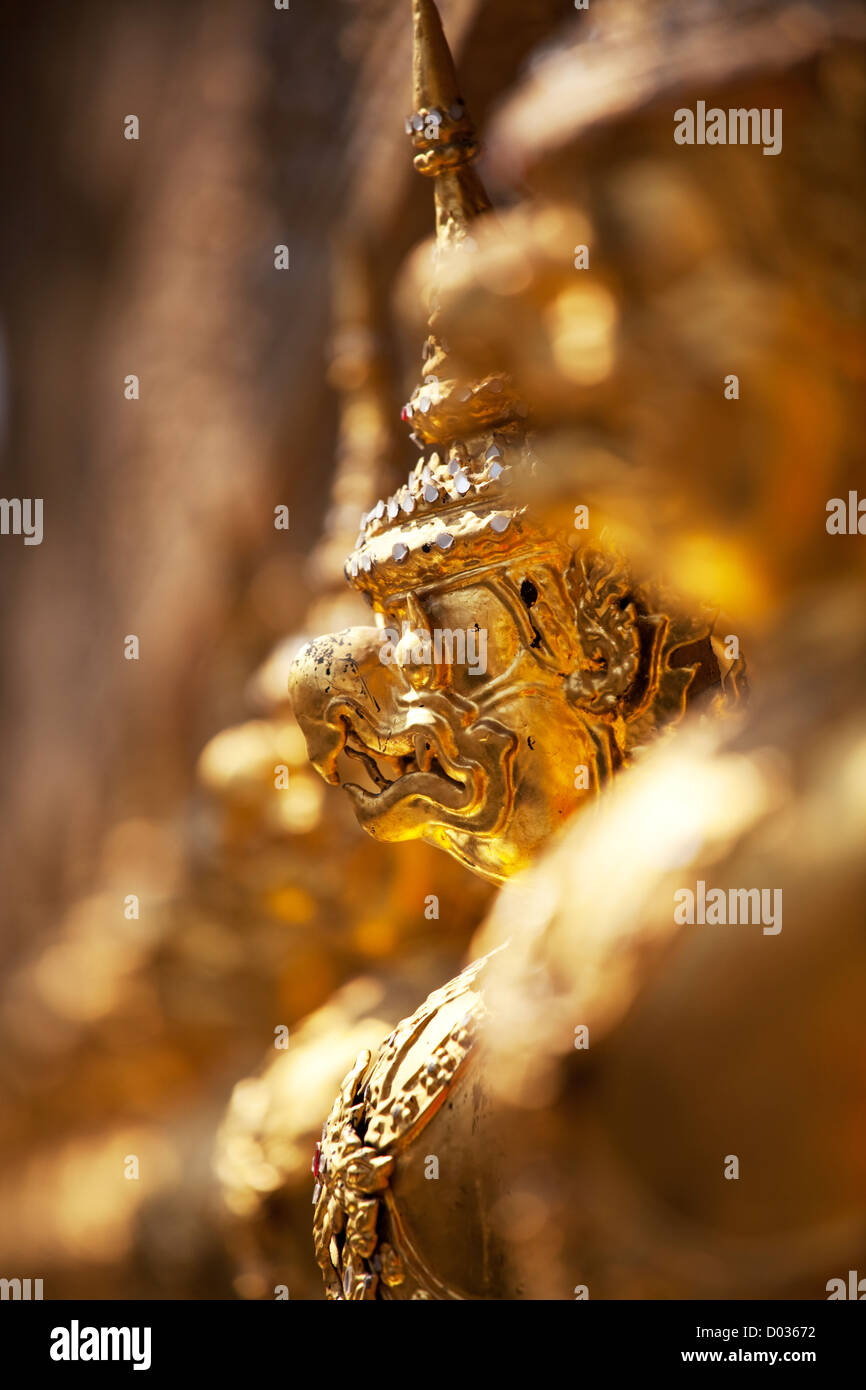 Golden garuda sculpture at Royal Palace, Bangkok,Thailand Stock Photo ...