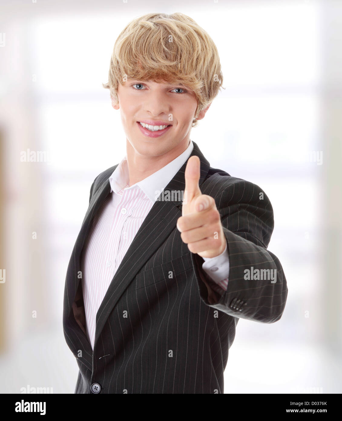 Businessman pointing at you Stock Photo - Alamy