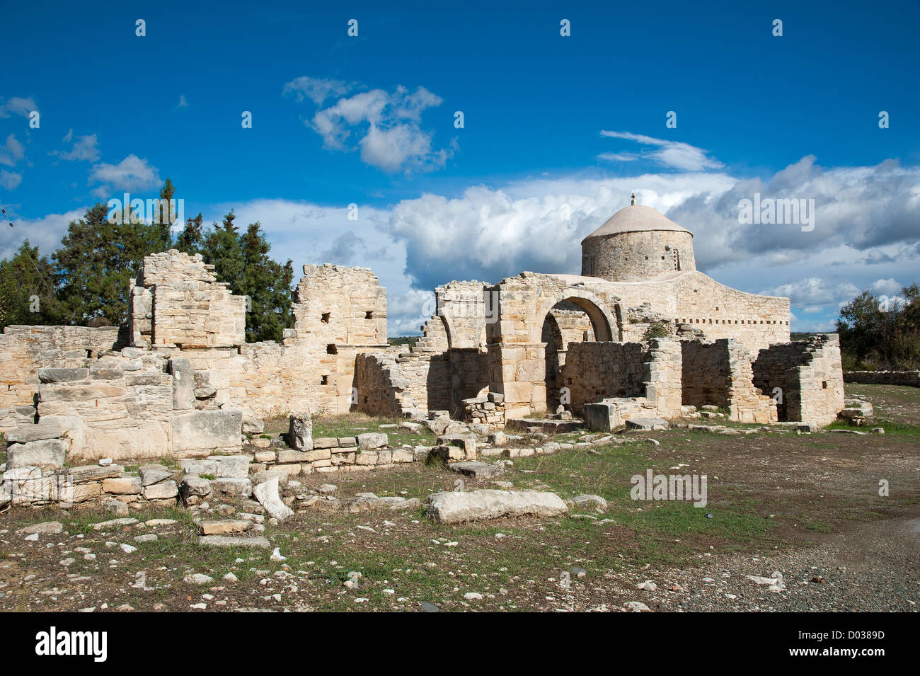 Monastery of Timios Stavros now mostly in ruins at Kouka in the ...