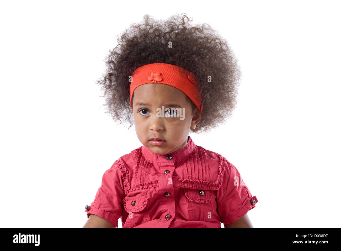Adorable african baby with afro hairstyle isolated over white Stock ...