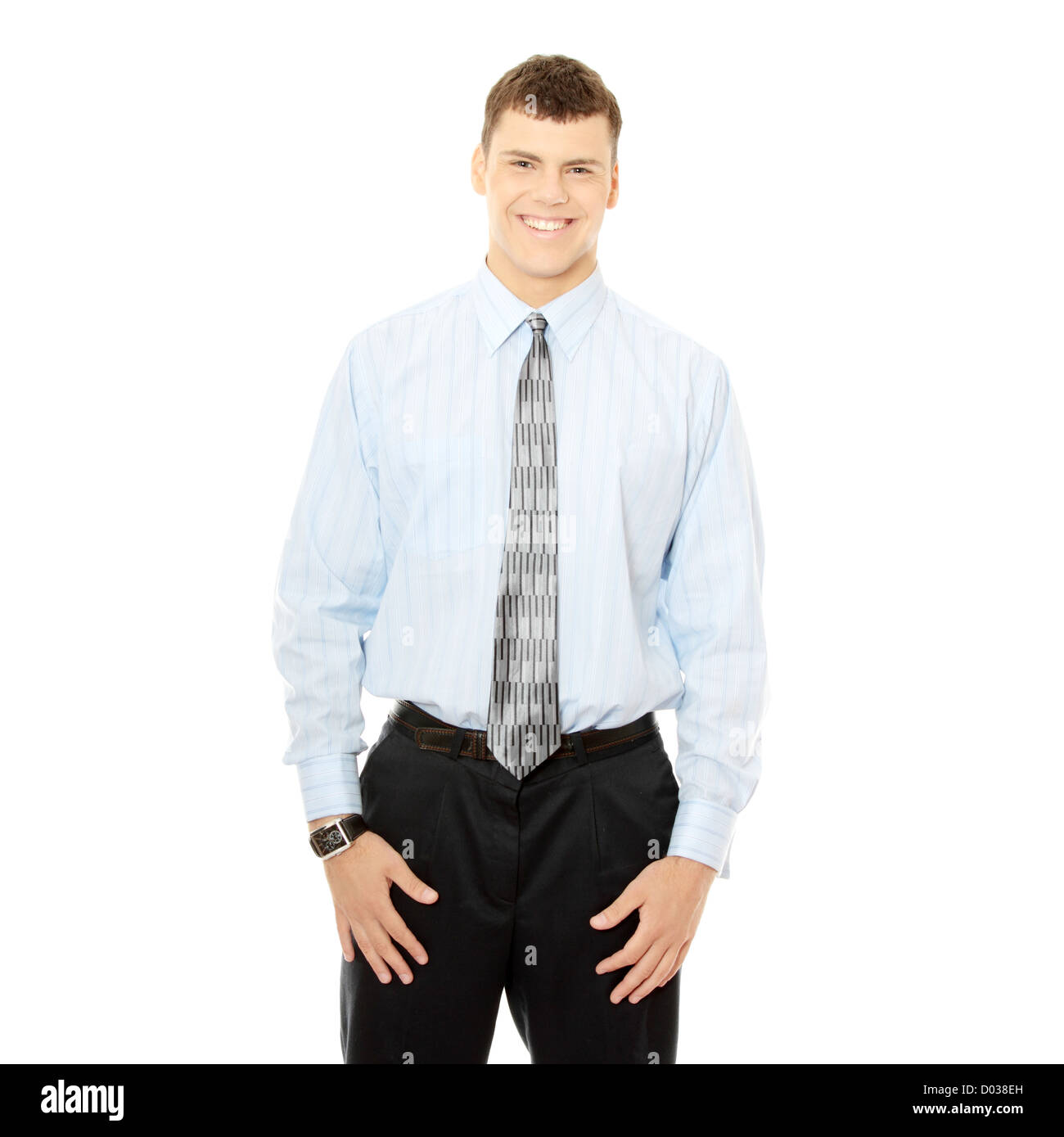 Young businessman, isolated on white background Stock Photo - Alamy