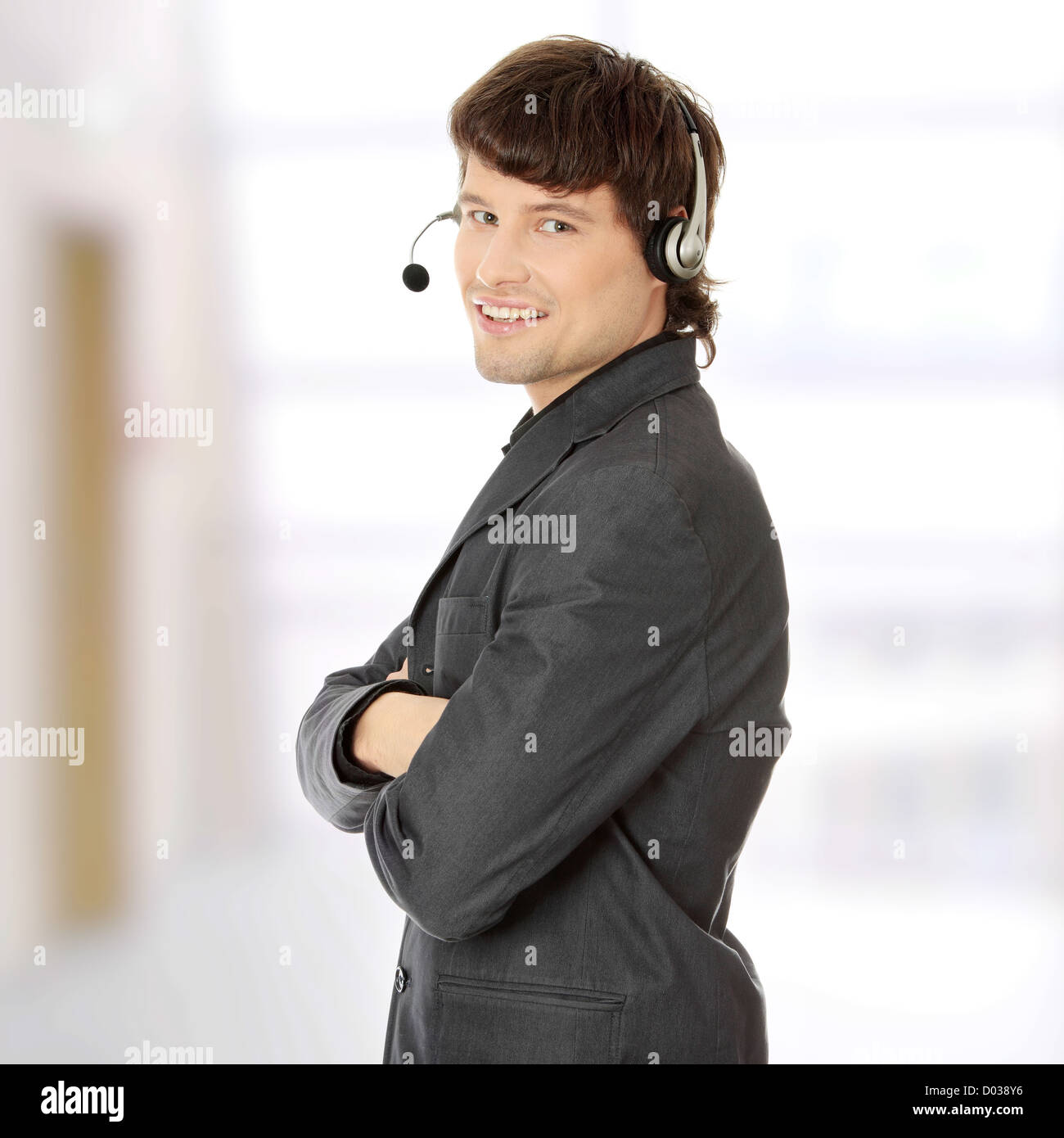 Charming customer service representative Stock Photo - Alamy