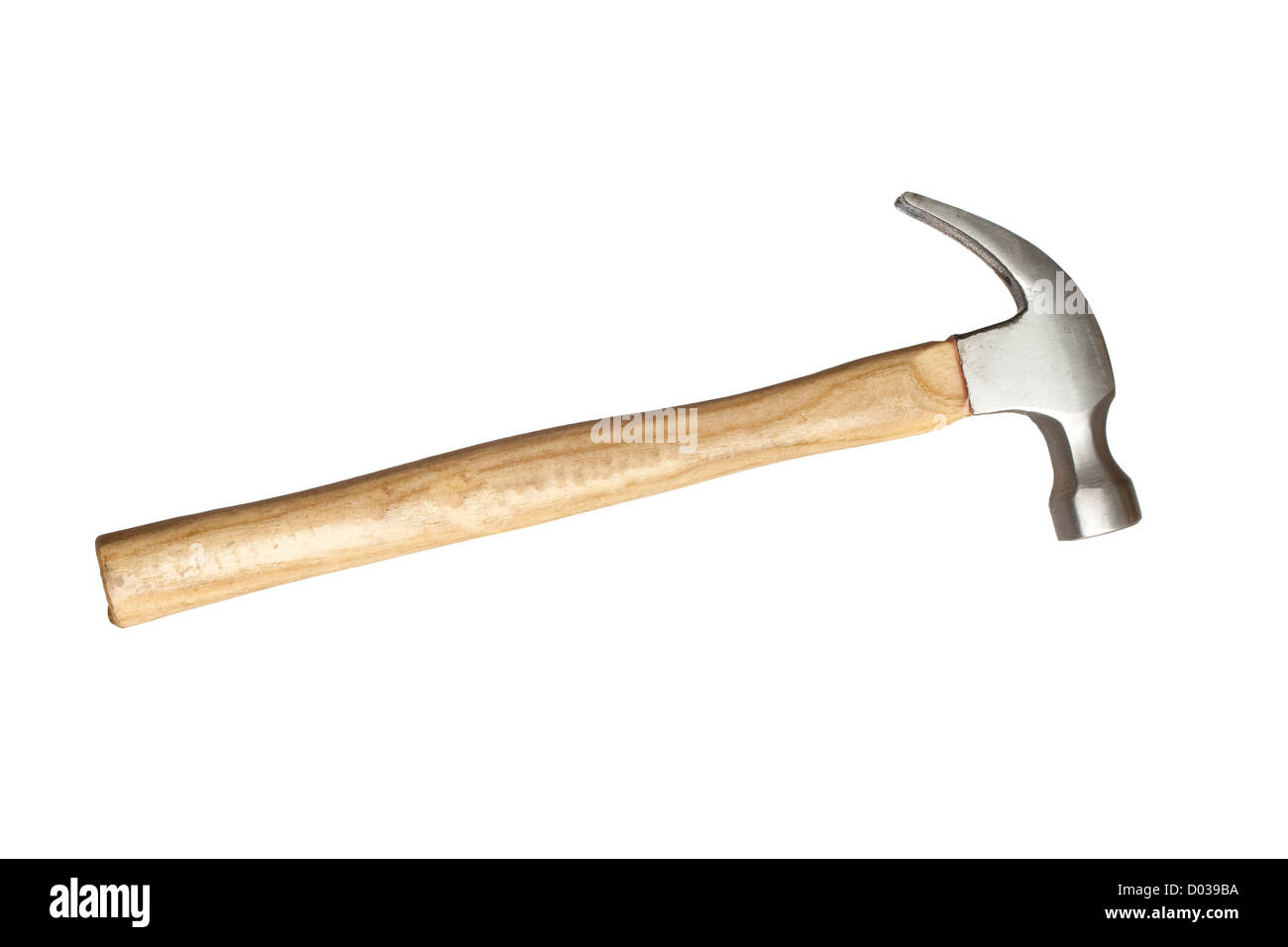Metallic hammer with wooden handle isolated on white background Stock ...