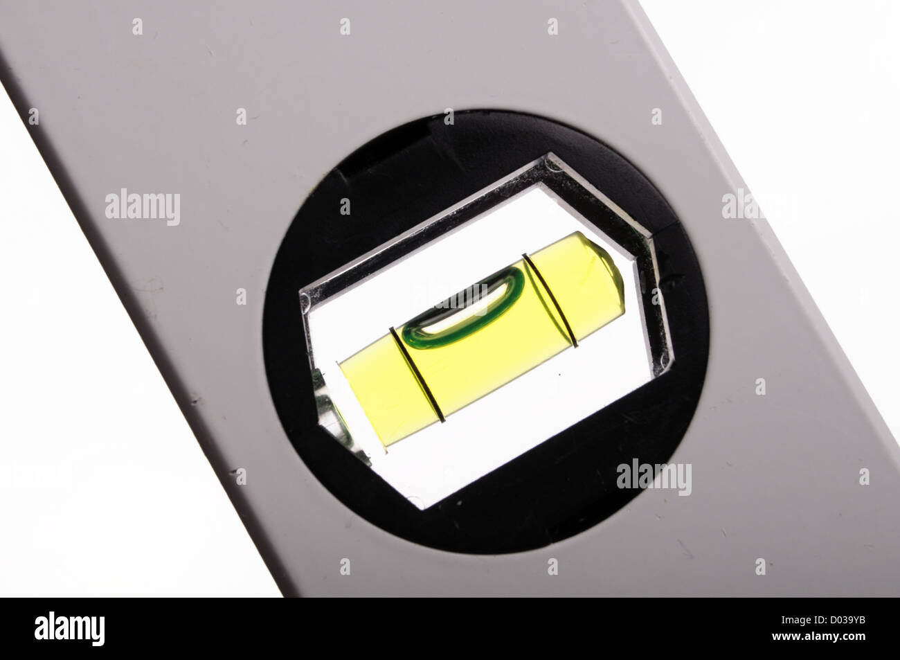 level bubble showing measurement or construction concept Stock Photo ...