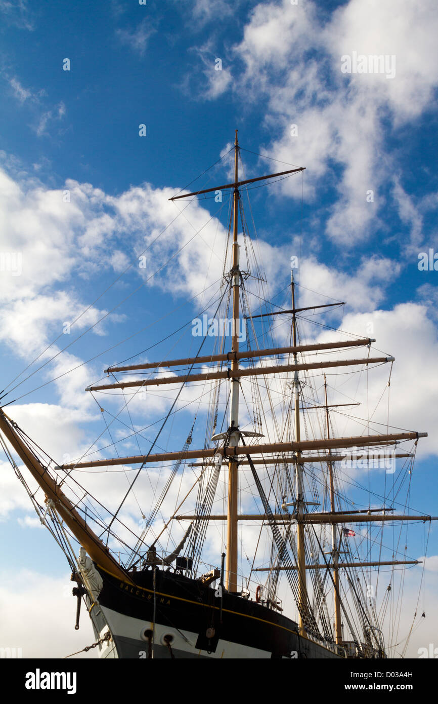 Sailing ship Balclutha docked in San Francisco, California Stock Photo ...