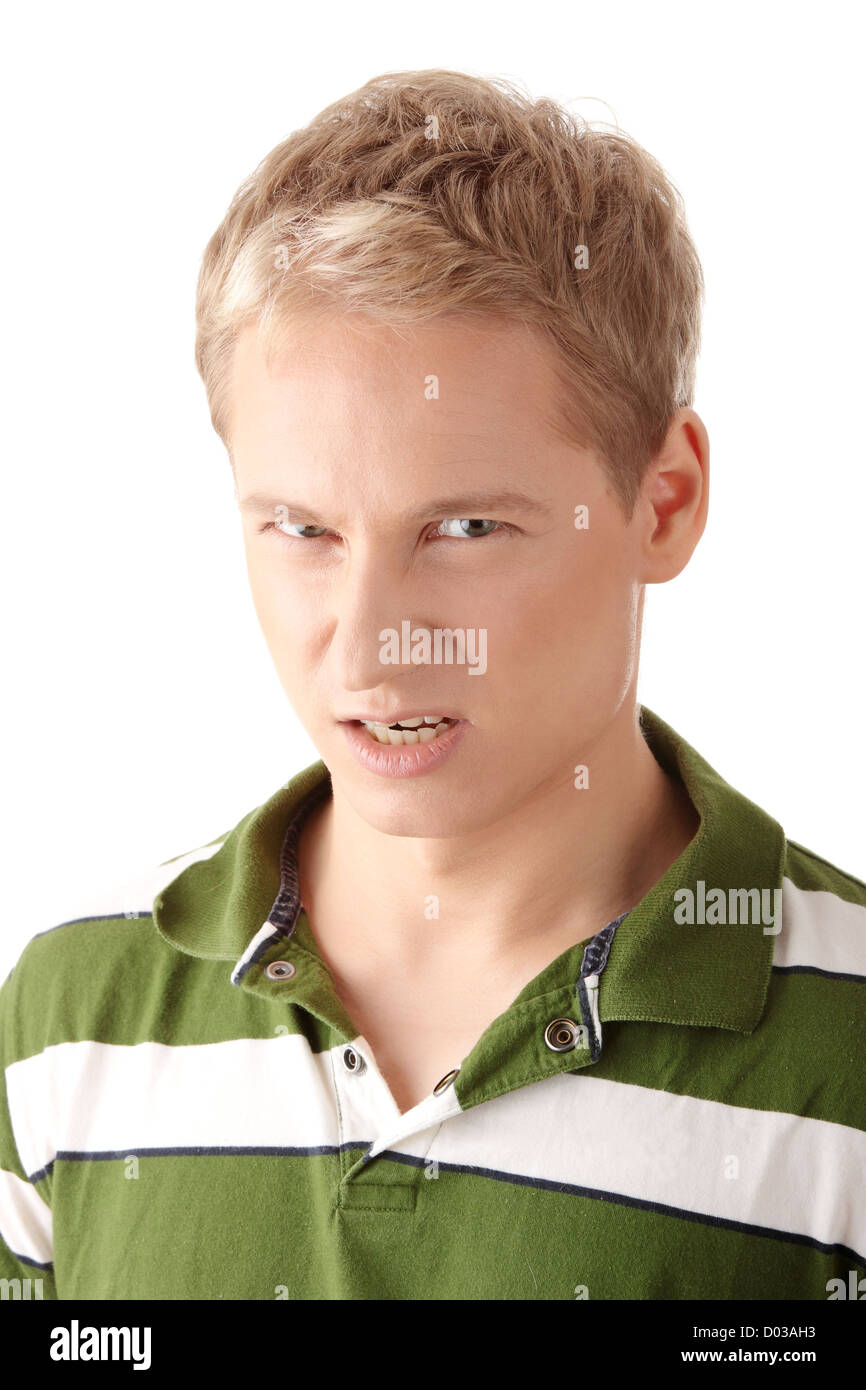Young aggressive man Stock Photo - Alamy