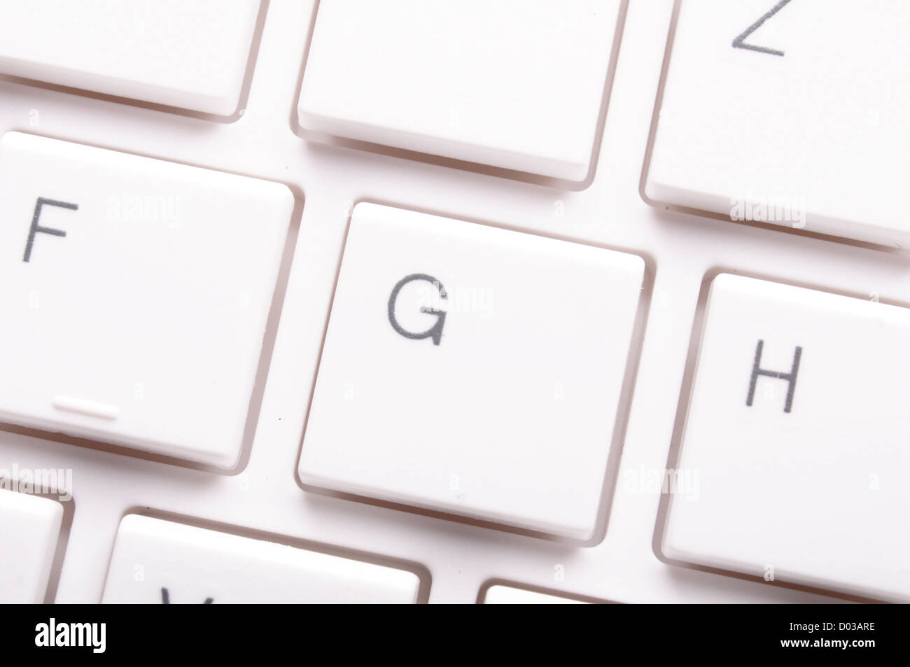 computer keyboard in white showing modern office work concept Stock ...