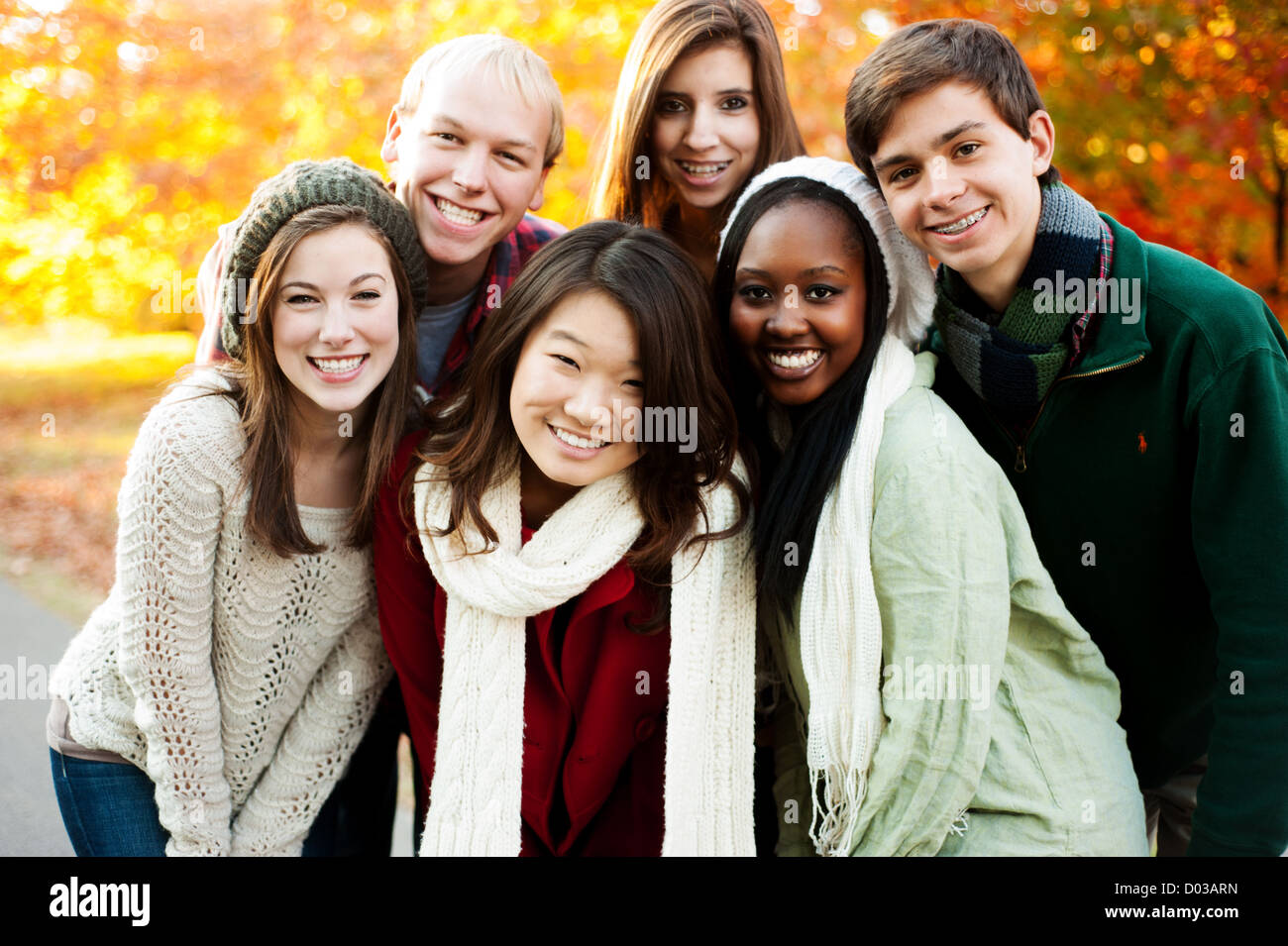Diverse group of friends smiling together Stock Photo - Alamy Diverse group of friends smiling together Stock Photo - Alamy